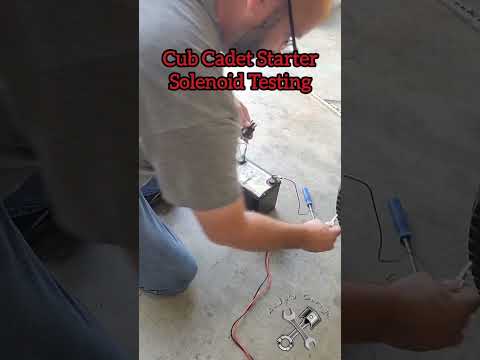 Cub Cadet Starter Solenoid Testing