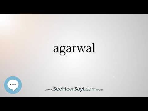 agarwal (Every English Word Pronounced) ๐๐๐ฃ๏ธ๐โ