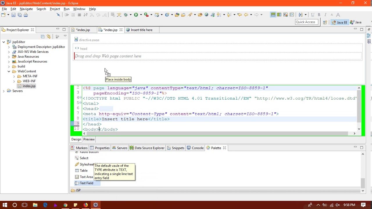 Web Page Editor In Eclipse | Code Factory