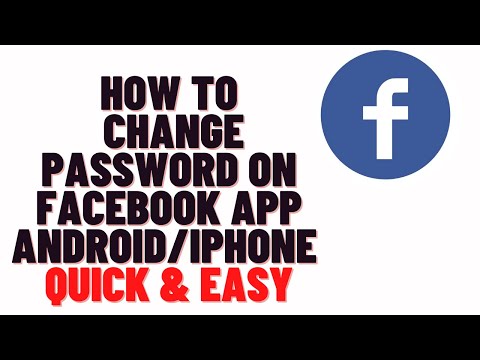 how to change password on facebook app on android/iphone