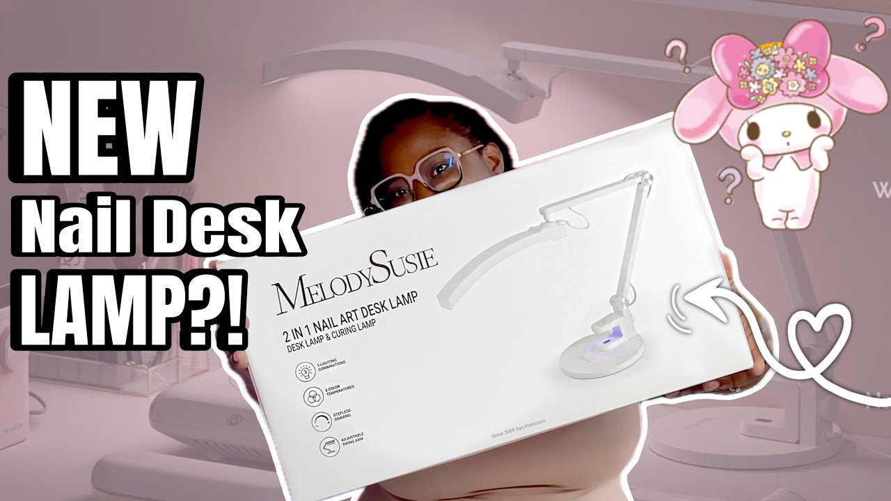 The ULTIMATE Nail Desk Lamp?! 🤯 MelodySusie 2-in-1 Unboxing + Setup + Review 💡💅🏽