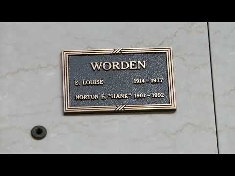 Actor Hank Worden Grave Forest Lawn Memorial Park Glendale California USA April 26, 2024