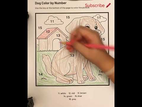 Color by Number 🖍 🐶 #colorpage #colorbynumber