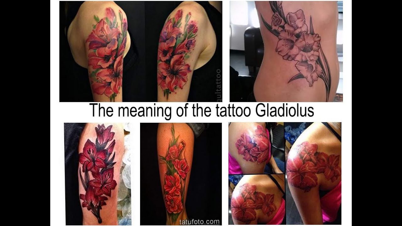 The meaning of the tattoo Gladiolus - the meaning and photo examples for the site tattoovalue.net