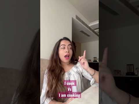 I cook Vs I am cooking. Present simple vs Present Continuous #shorts #englishspeaking #shortvideo