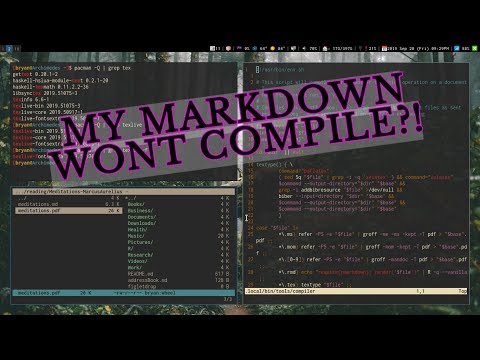 Fixing Compilation Script For Markdown to PDF with Pandoc