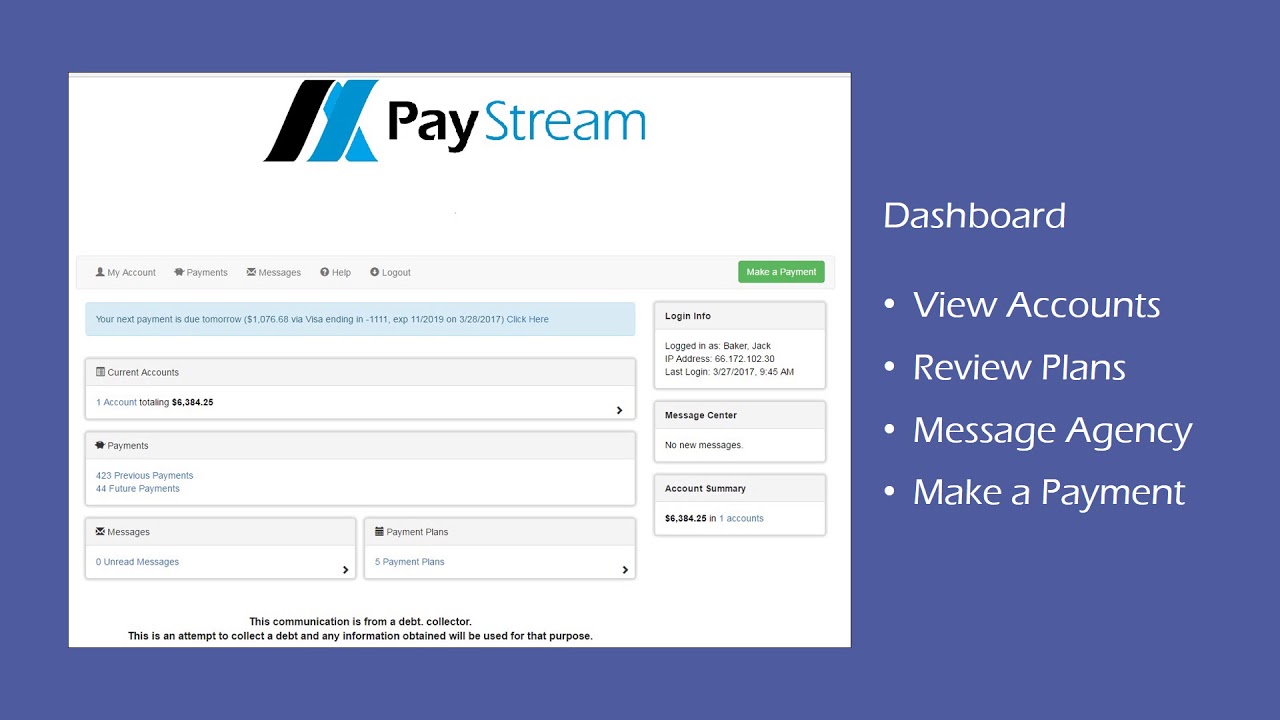 PayStream Virtual Collection YouTube