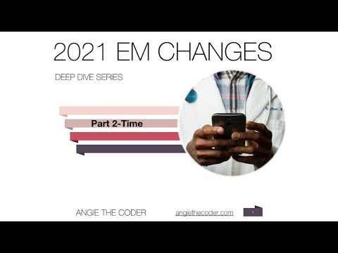 How to use the 2021 E/M cpt code changes - Time