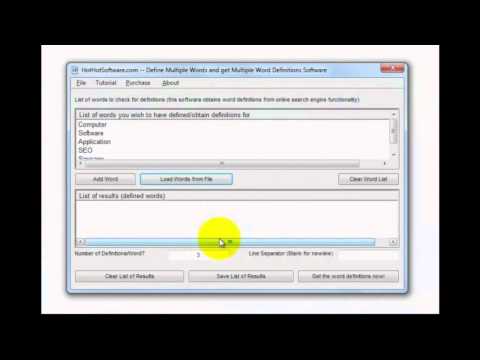 How to get multiple word definitions from an online dictionary
