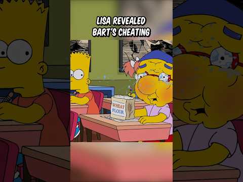 Lisa revealed Bart's cheating