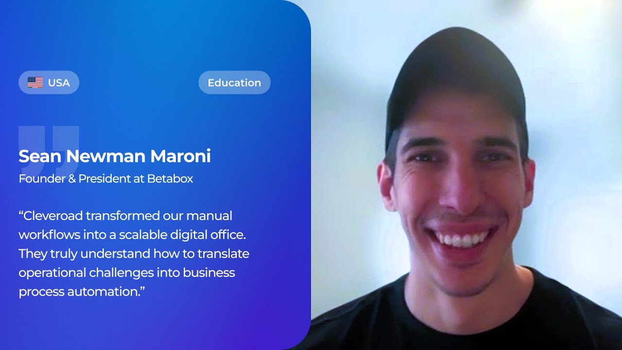 Sean Newman Maroni, CEO at Betabox: Feedback on Cleveroad's EdTech Development Services