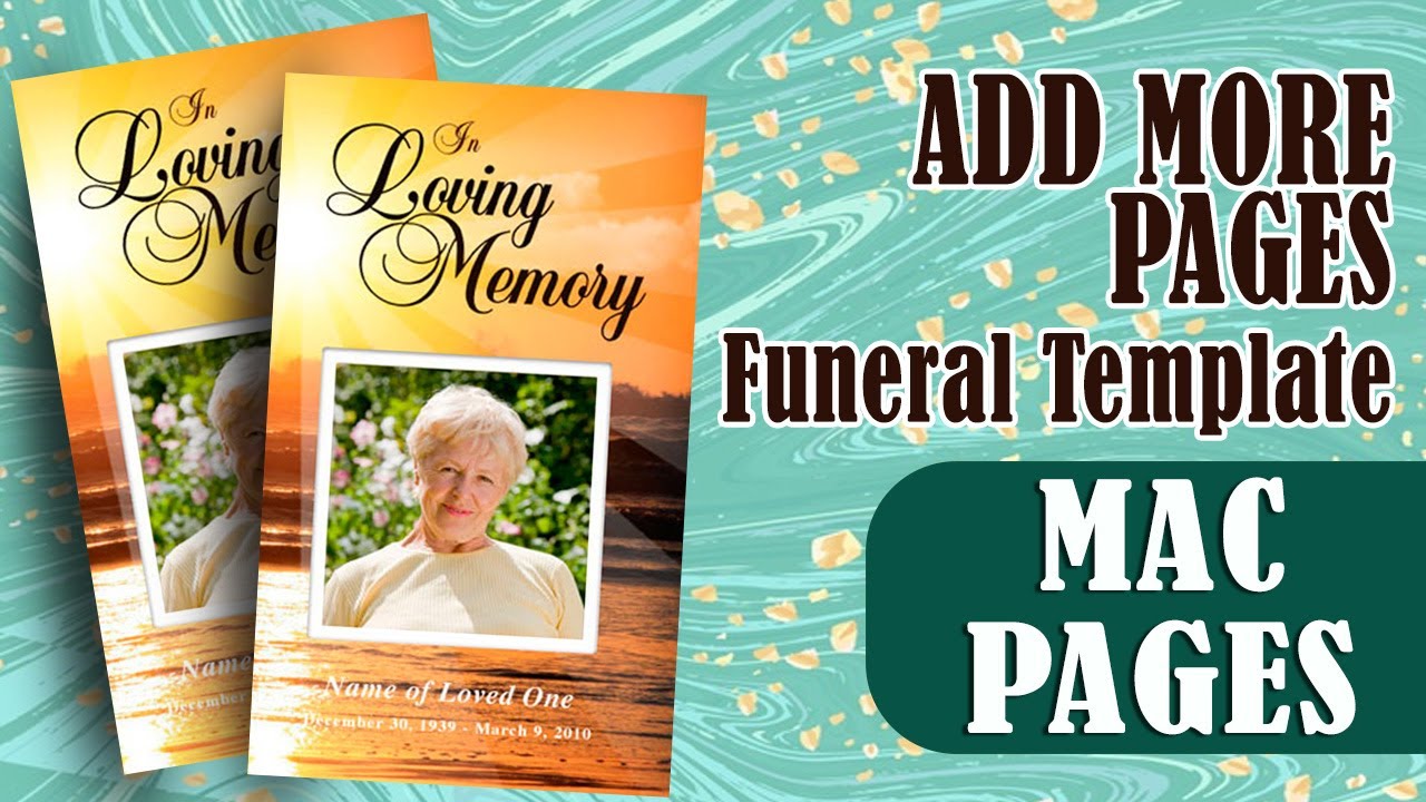 Add More Pages MAC Pages - Funeral Program Template