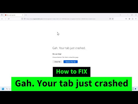 Gah Your tab just crashed Mozilla Firefox {Quick FIX}