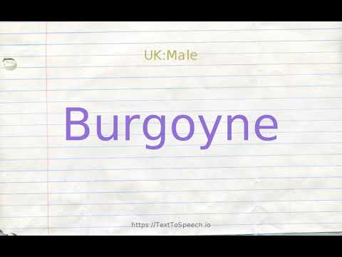 How to pronounce burgoyne