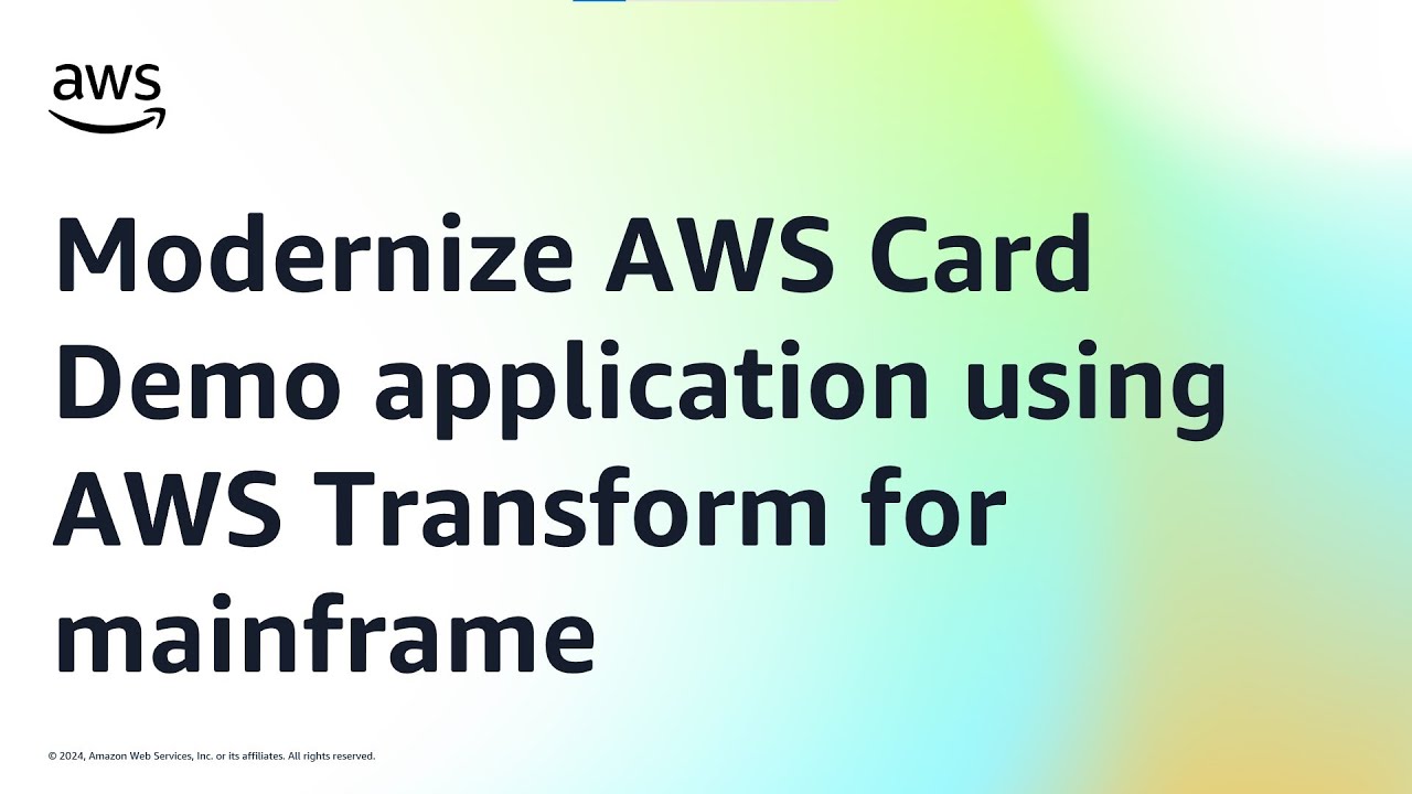 Modernize AWS Card Demo application using AWS Transform for mainframe | Amazon Web Services