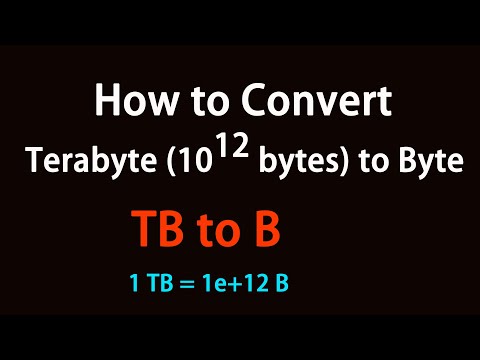 How to Convert Terabyte (10¹² bytes) to Byte?