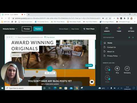How to Set Up a Free GoDaddy Website | 3 Minute Demo 2022