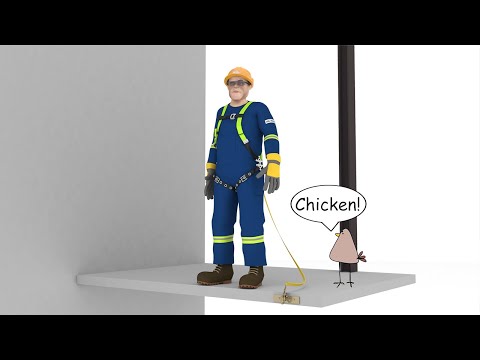 Fall Clearance, Arresting Force and Free Fall Distance - 3D Animation - (Light-Hearted Version)