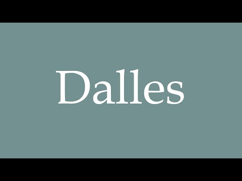 How to Pronounce ''Dalles'' (Slabs) Correctly in French