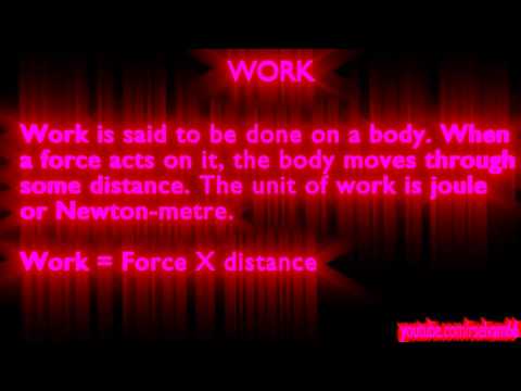 what is work ? work definition