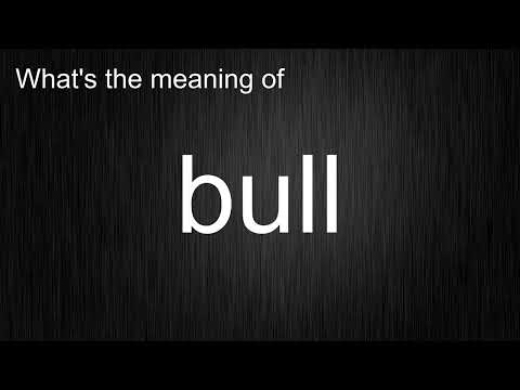 What's the meaning of "bull", How to pronounce bull?