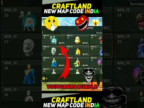 โขNEW MAP CODE ๐คซ IN FREE FIRE || RARE BUNDLES CRAFTLAND CODE ๐ฑ#trending#freefire