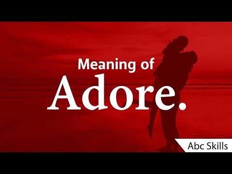 Adore meaning in hindi
