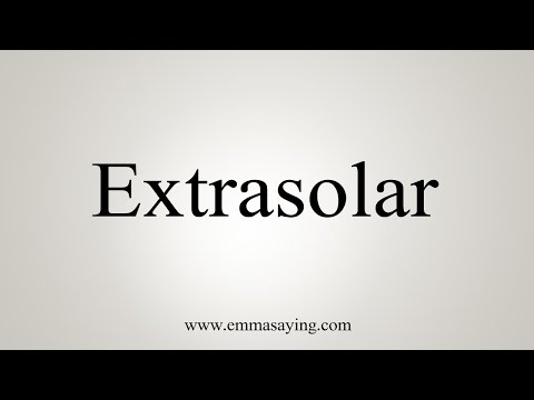 How To Say Extrasolar