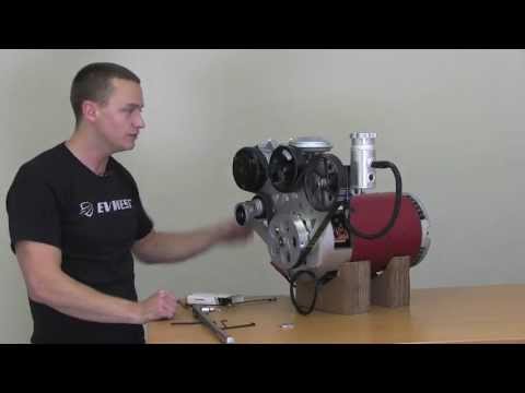 EV West Electric Motor Accessory Plate Installation Video - Power Steering, Vacuum, AC Compressor