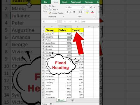 How to Lock Top Rows in Excel Freeze Panes vs. Convert to Table Method #excel #exceltutorial #mexcel