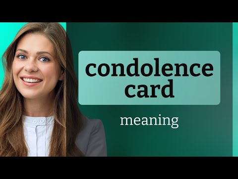 Understanding "Condolence Card" in English
