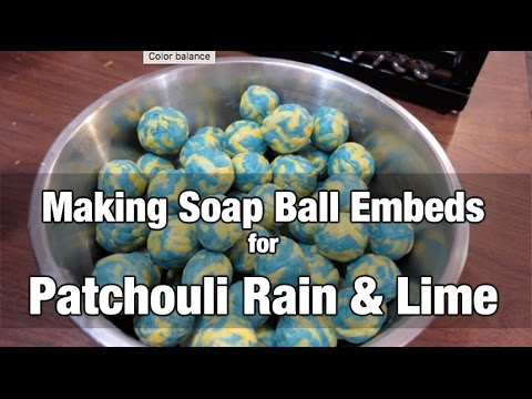 Patchouli Rain & Lime Cold Processed Soap + Making Soap Ball Embeds