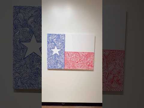 “Represent Texas”36” x 48” Acrylic on canvas. #art #painting #texasflag #lineart #daisukeokamoto