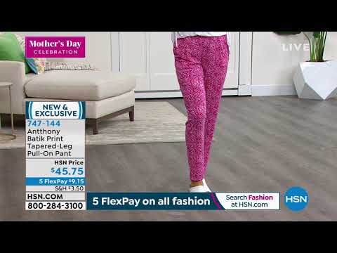 Antthony Batik Print TaperedLeg PullOn Ankle Pant