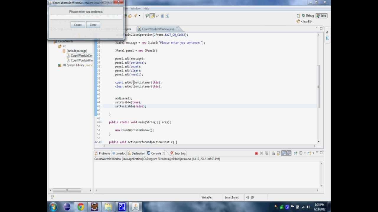 Count Words Java Application Final Version