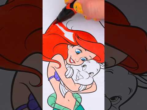 Coloring Ariel ๐ง๐ปโโ๏ธ #thelittlemermaid #disney #coloring #art