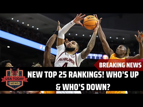 Latest College Basketball Rankings! Auburn & Duke Lead, Major Shakeups in Top 10! । USA TODAY NEWS