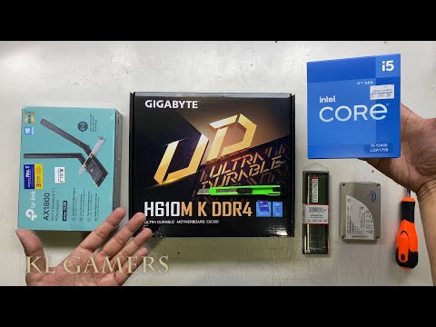 intel Core i5 12400 GIGABYTE H610M K DDR4 TP link AX1800 WIFI 6 Desktop PC Build