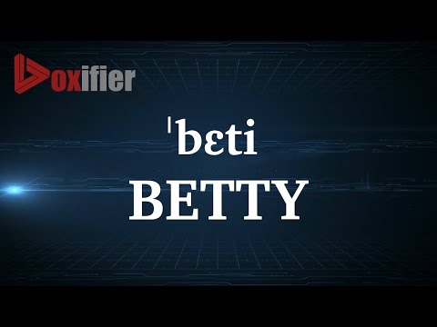 How to Pronunce Betty in English - Voxifier.com