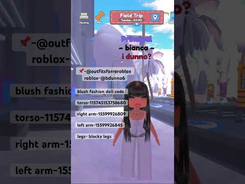 bayside highschool blush fashion doll code #roblox #baysideonline #bayside #robloxcodes #followme
