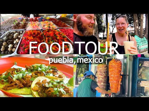 🇲🇽 Food Vlog in Puebla Mexico | We try everything from street tacos to a local specialty
