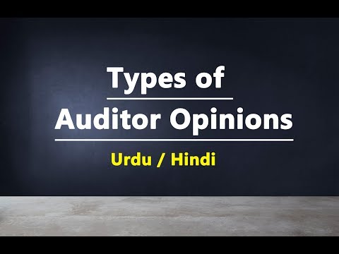 Types of Auditor Opinions || Urdu / Hindi