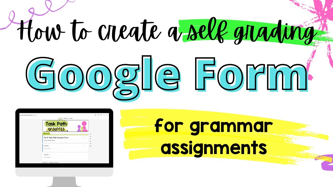 How to create a self grading Google Form for Grammar Assignments