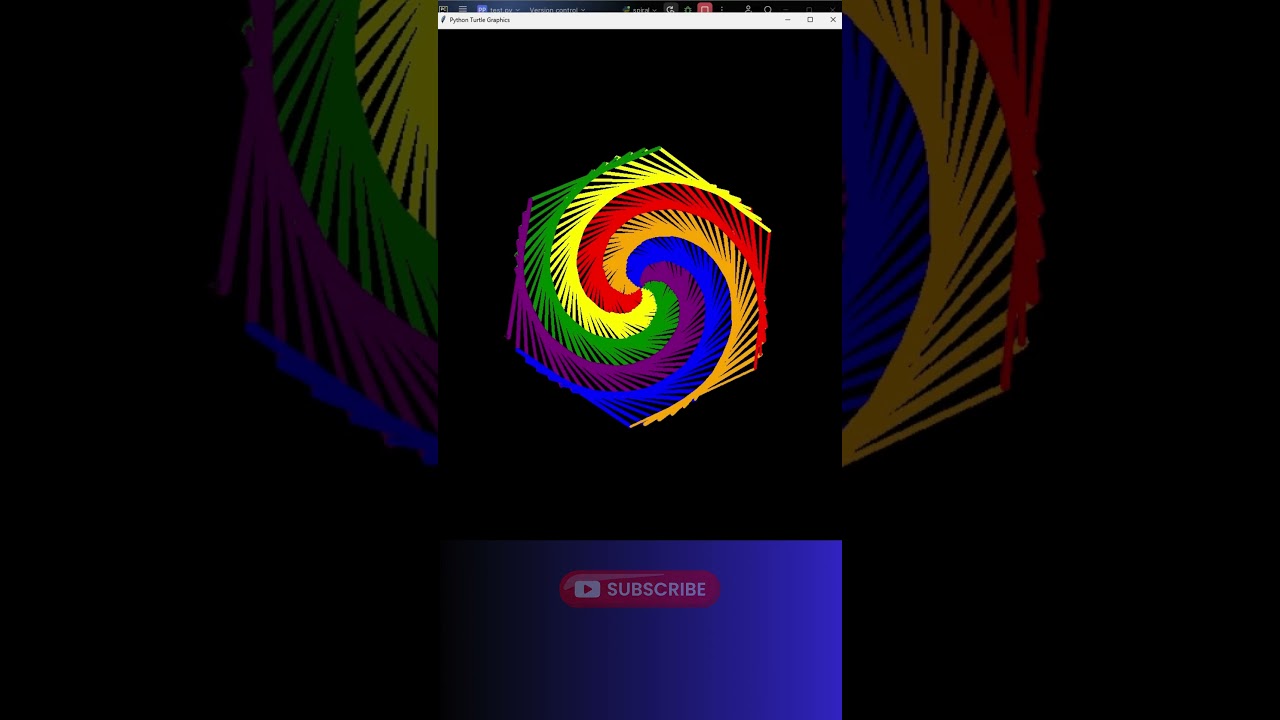 Quick Python Turtle Art | Spiral Illusion| Learn to code  #python #coding #Turtle Graphics