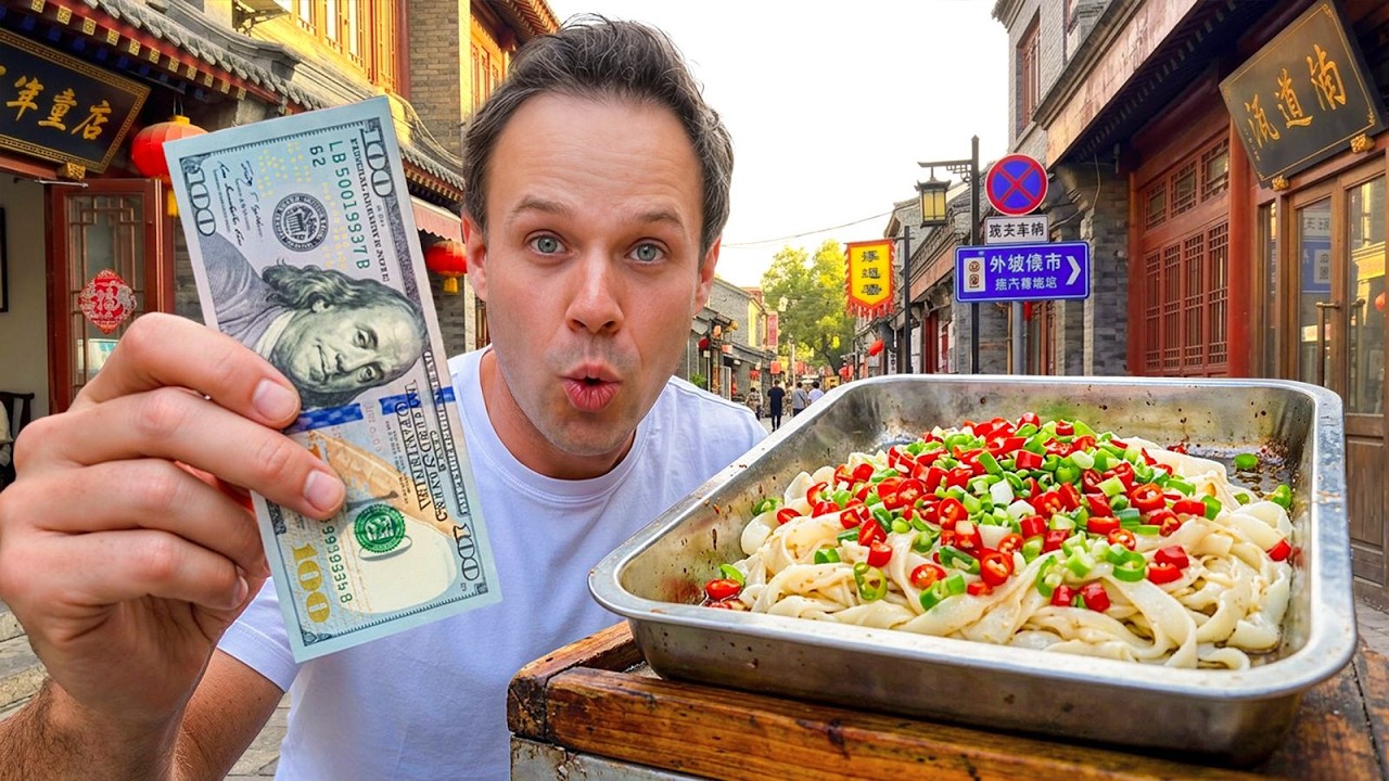 $100 Chinese Street Food Challenge in China!! I Went Too Deep!