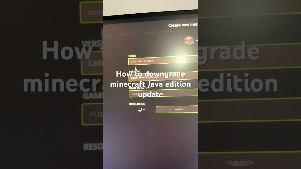How to downgrade minecraft Java edition update