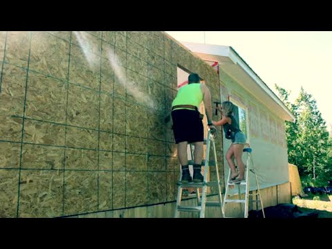 16 x 24 SIMPLE CABIN EXTENSION - SHEATHING