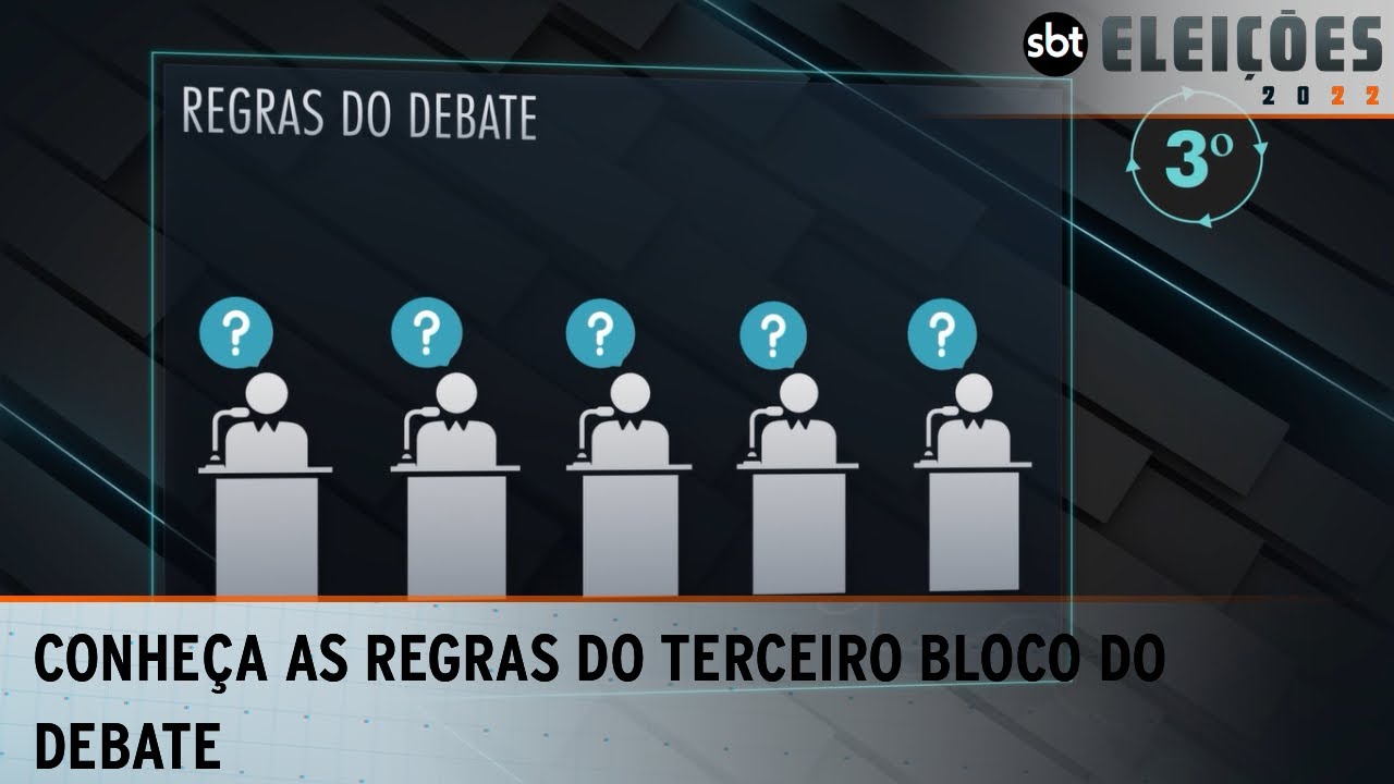 Saiba quais são as regras do terceiro bloco | Debate presidentes 2022