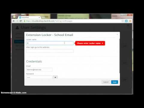 Launchpad/Class Link - Saving Logins and Passwords