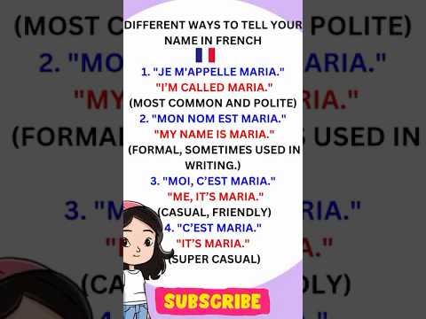Introduction in French#learnfrench #french #frenchcourse #shorts #ytshorts #frenchlessons #ytviral